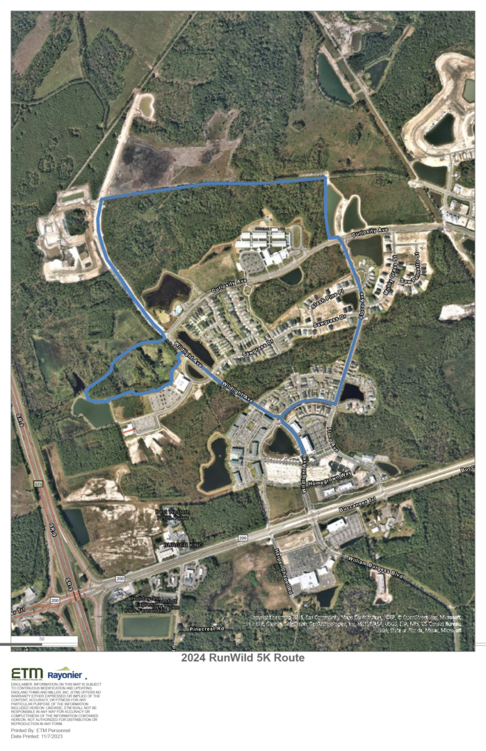 2024 RunWild 5k Map | 1st Place Sports