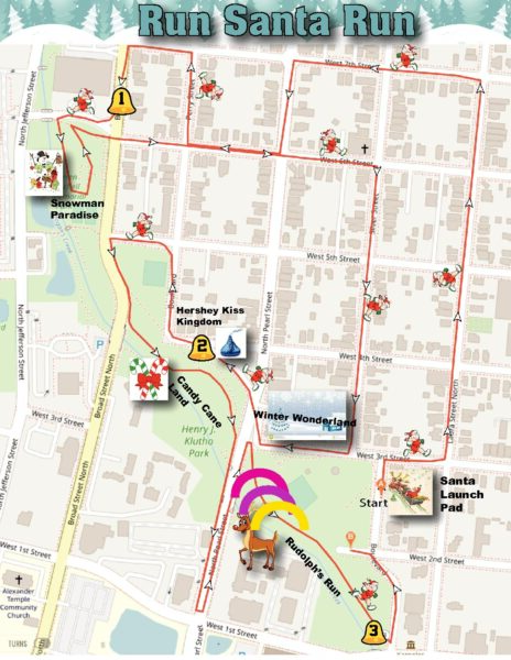 Run Santa Map 2020 | 1st Place Sports