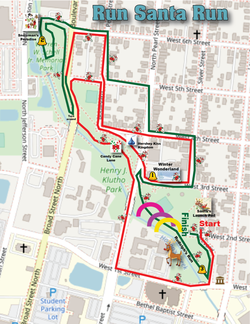 Run Santa Map final 2020 | 1st Place Sports